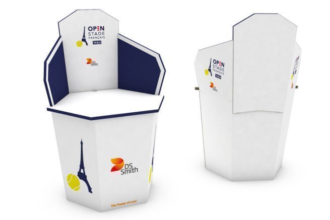 Cardboard in the spotlight at a major international tennis tournament