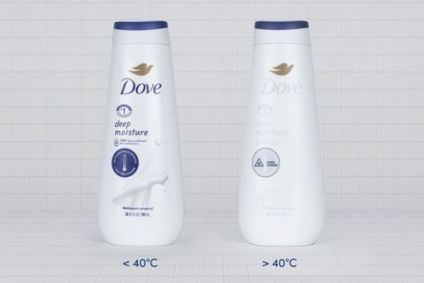 Smart packaging: Dove uses thermochromic ink to warn of hot water